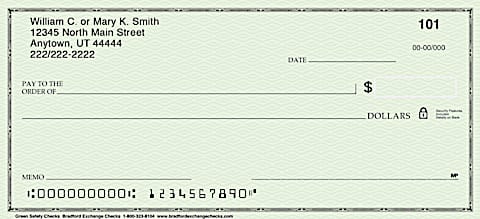 blank personal checks